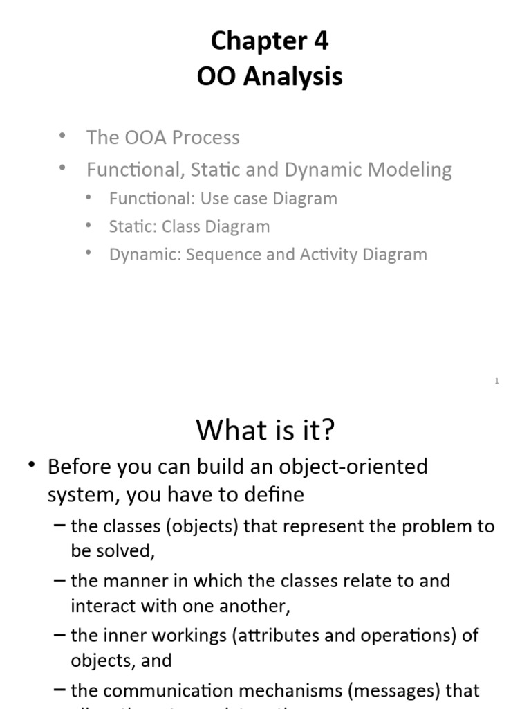 Chapter 7.0 - OOA Basics | PDF | Use Case | Class (Computer Programming)