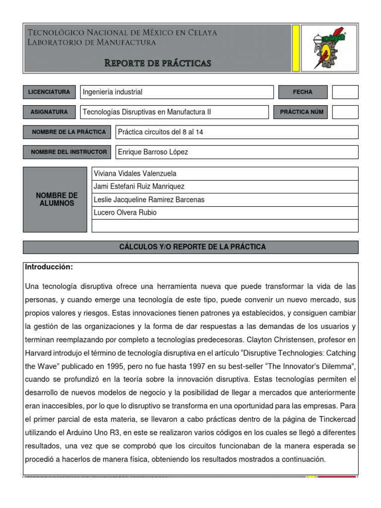 TDM2 8-14 Prackidarduino E5 | PDF | Arduino | Red eléctrica