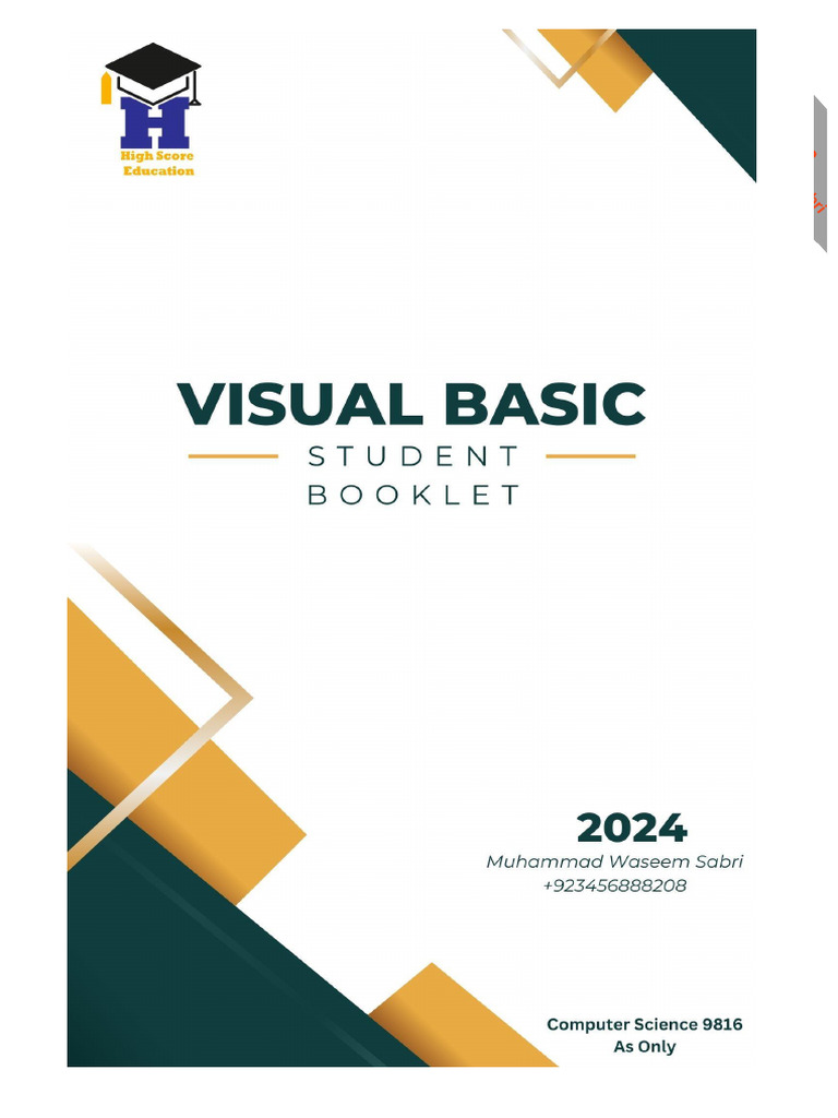VB.NET Console Programming Basics | PDF | Computer Programming | Computing
