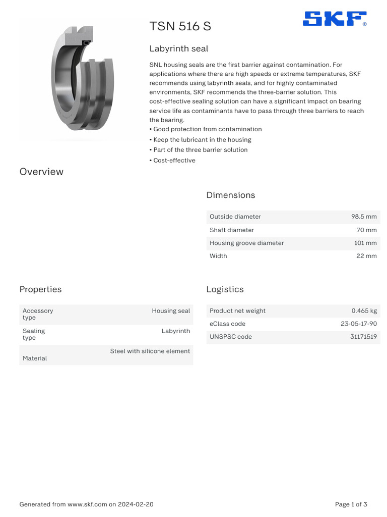 SKF TSN 516 S Specification | PDF | License | Application Software