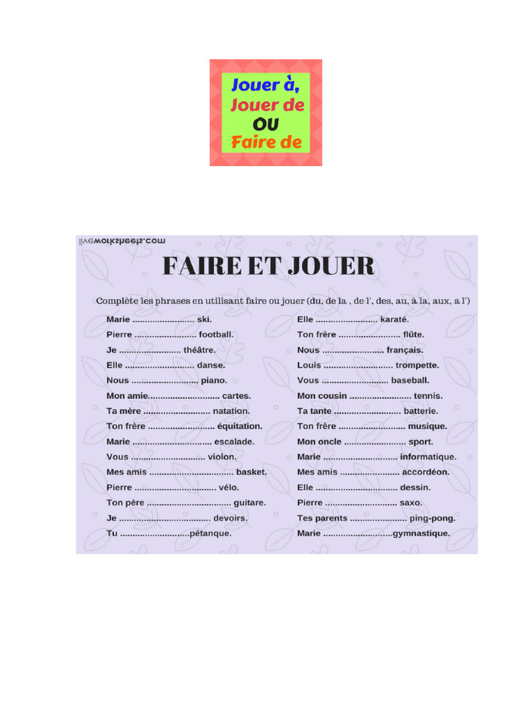 Faire Et Jouer | PDF