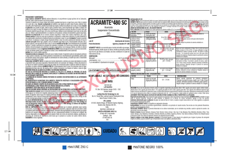 Acramite 480 SC 08-11-2021 | PDF | Agua | Agrios