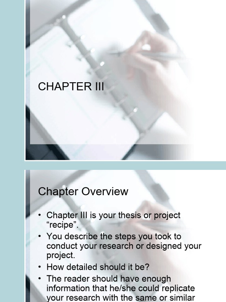 Chapter Three of Your Thesis | PDF | Survey Methodology | Questionnaire