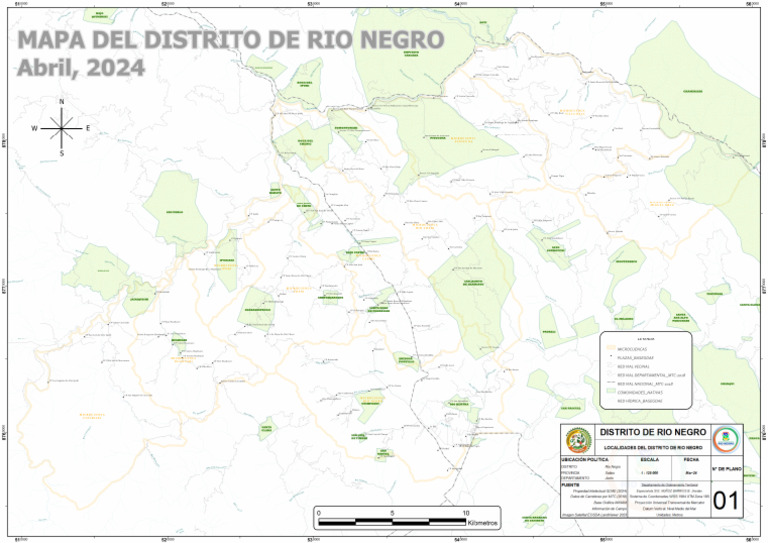 Mapa Del Distrito de Rio Negro | PDF