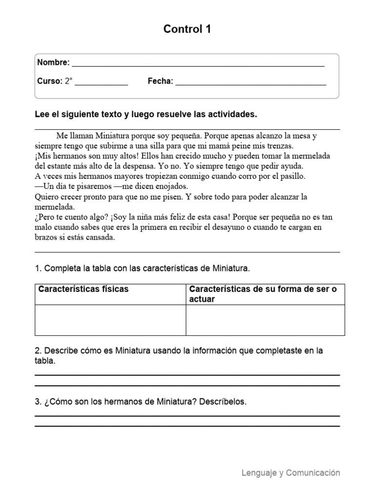 Leng2b U1 Control 1 | PDF