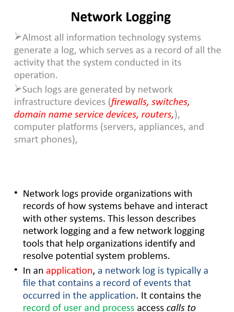 Level 3 Network Log | Download Free PDF | Computer Network | Server (Computing)