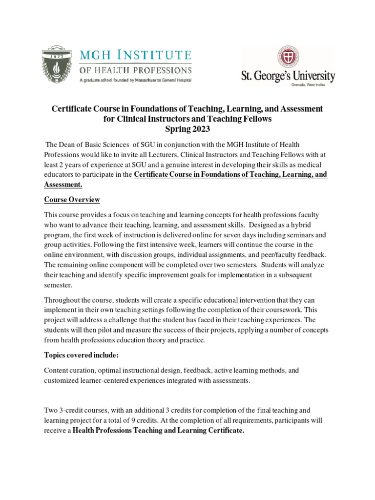 MGH HPEd - Clinical Instructors and Teaching Fellows | PDF | Health ...