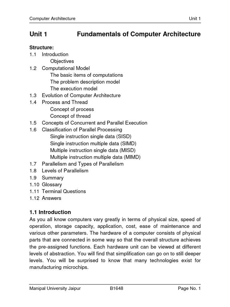 CA Classes-1-5 | PDF | Parallel Computing | Conceptual Model