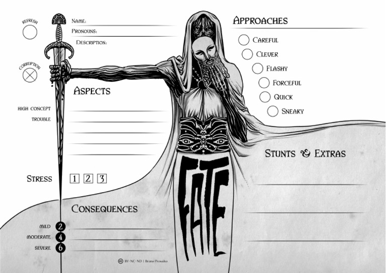 Prosaiko's Dark Fantasy Sheet - FAE | PDF