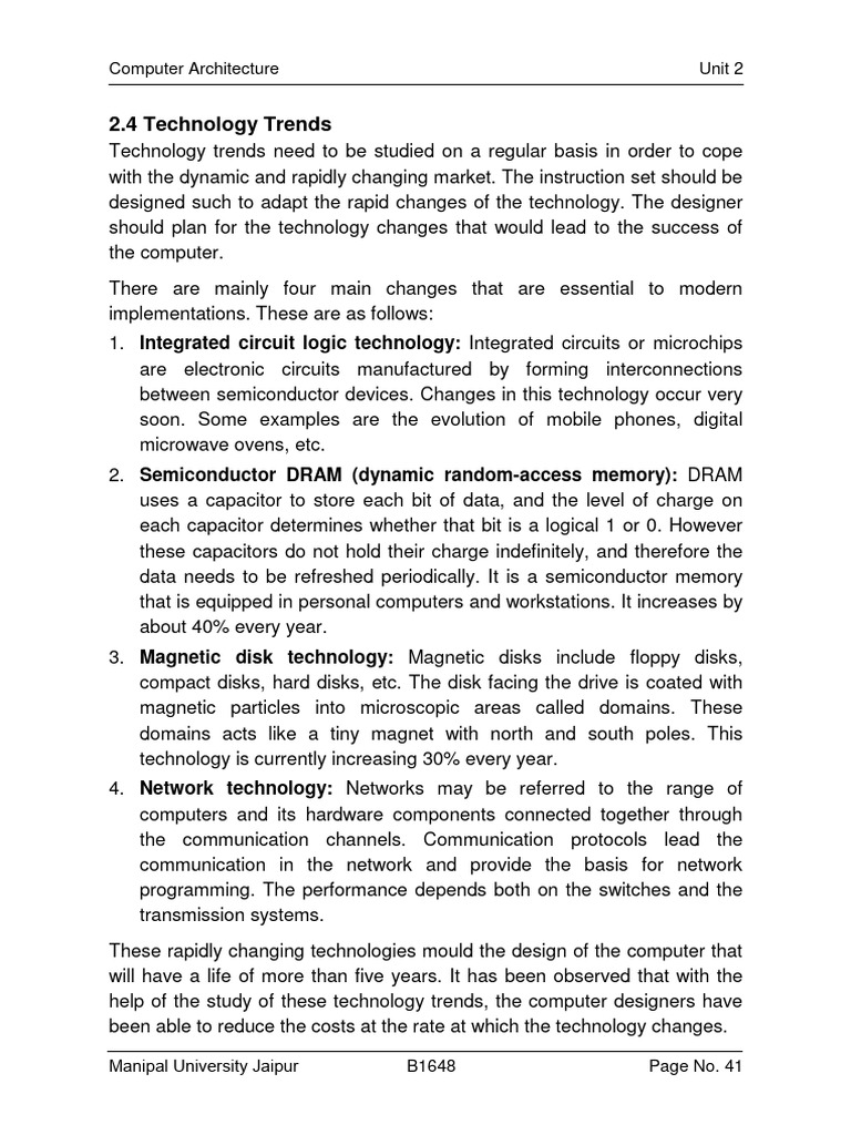 CA Classes-41-45 | PDF | Parallel Computing | Central Processing Unit