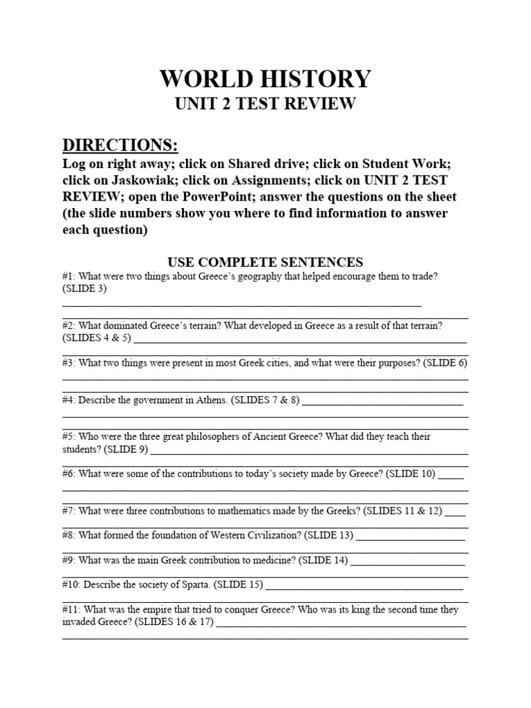 UNIT 2 TEST REVIEW | PDF | Byzantine Empire | Roman Empire