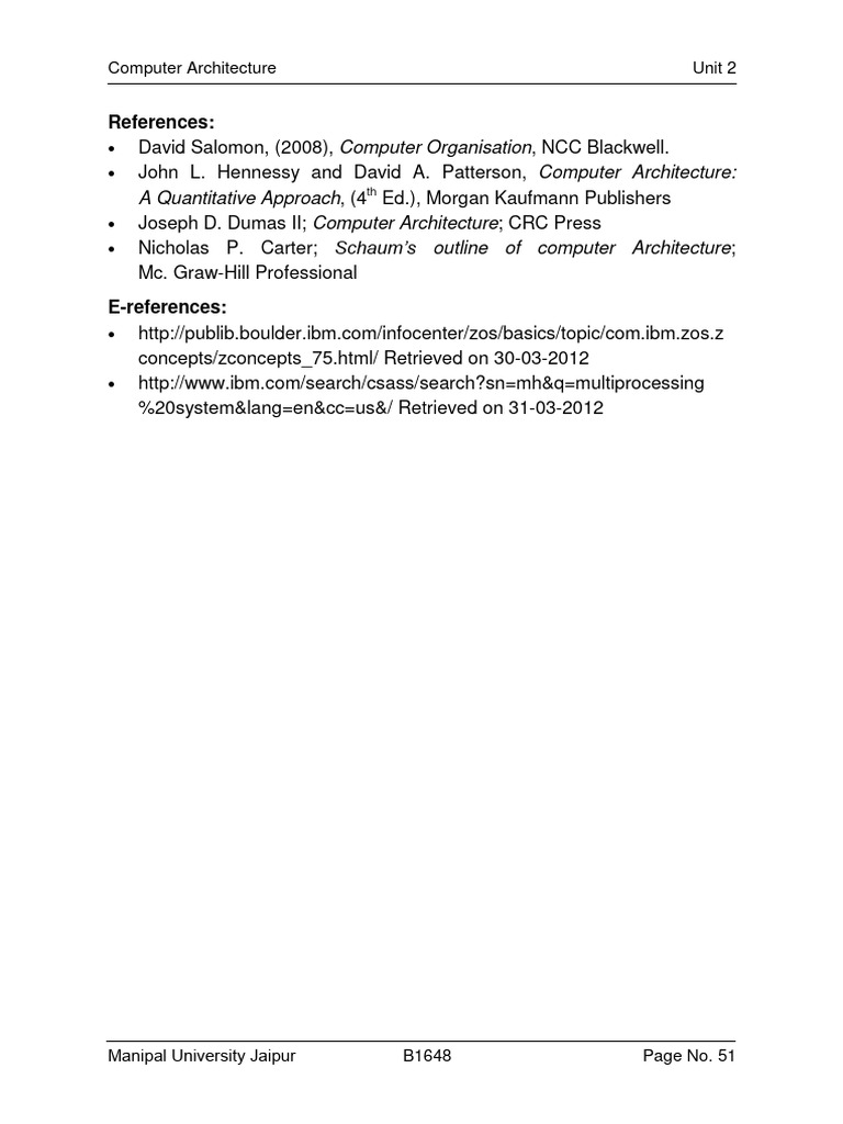 CA Classes-51-55 | PDF | Central Processing Unit | Computer Architecture