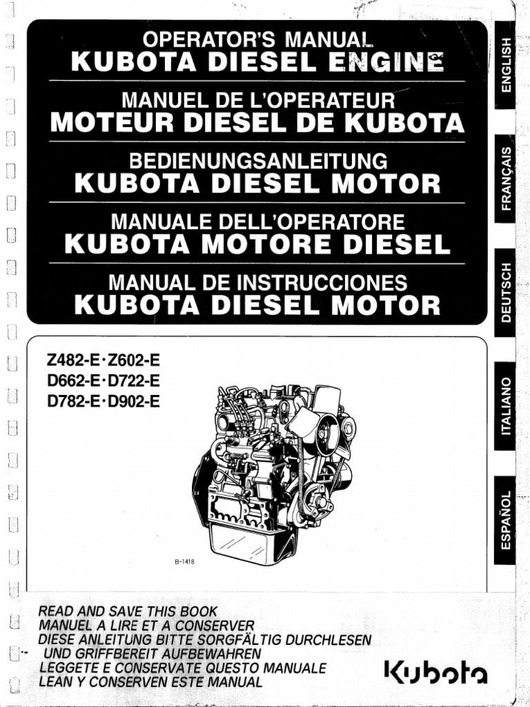 Kubota Manual Del Operador | PDF