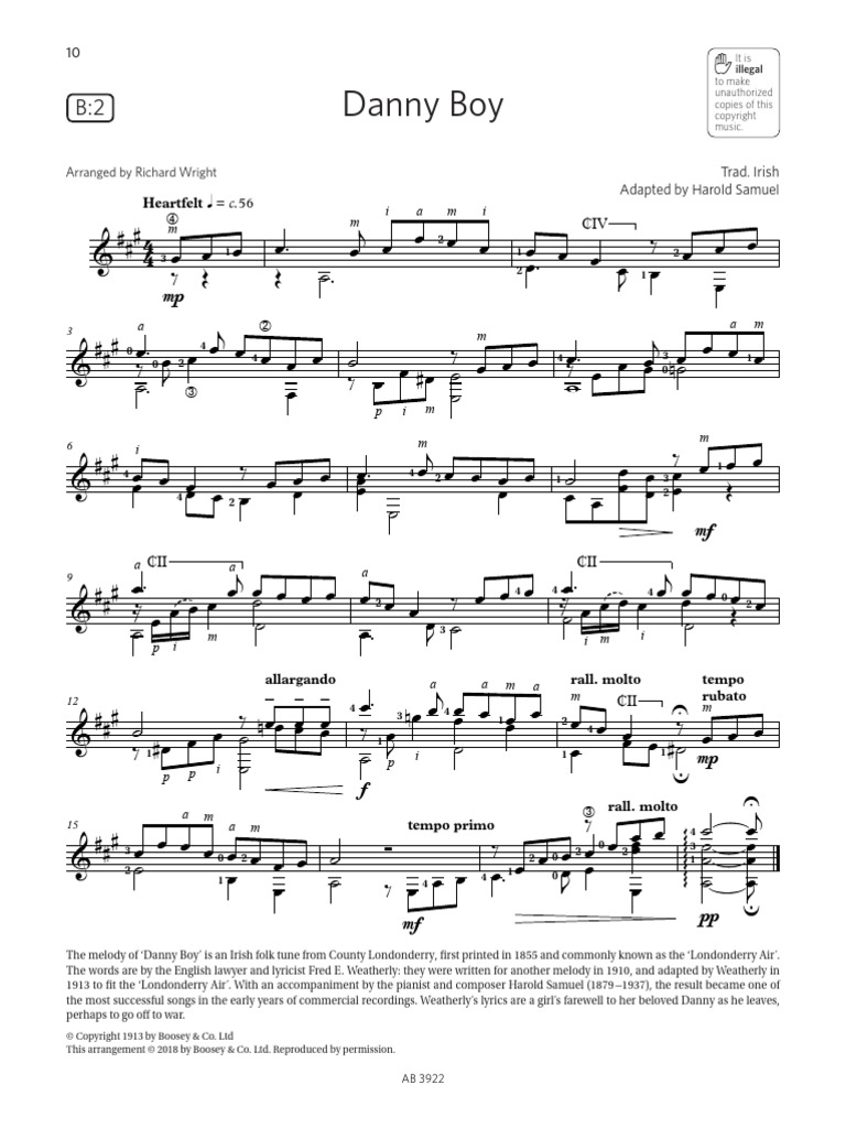 Guitar Exam Pieces 2019 - G5-Danny Boy | PDF | Londonderry Air | Musicology