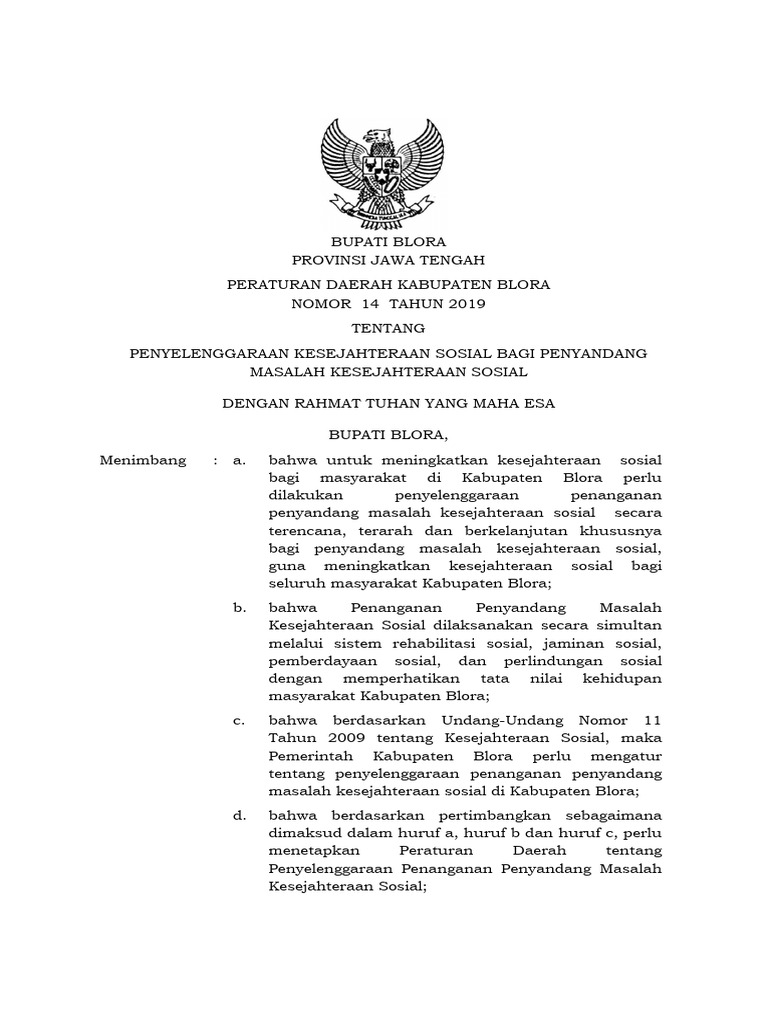 Perda 14 2019 PMKS | PDF