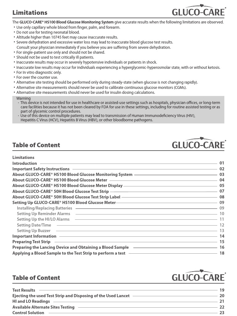 HS100 - Manual - FDA - AF004-0066000N (03) - 231128TF JM | PDF ...