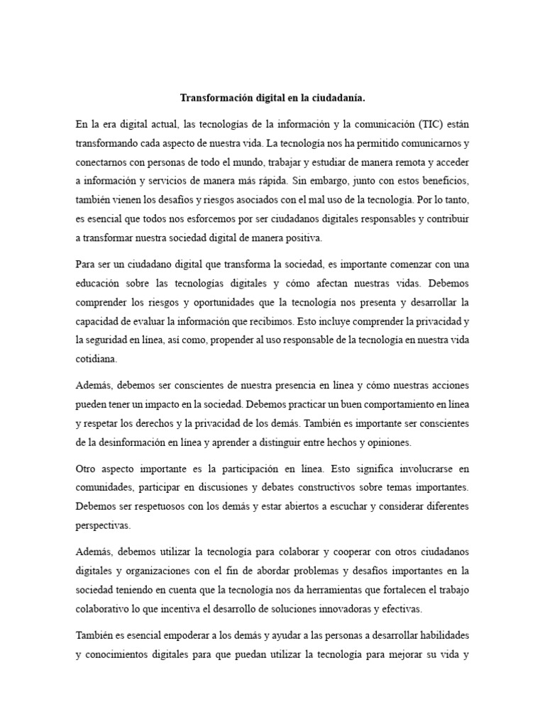 Ensayo - Ciudadania Digital | PDF