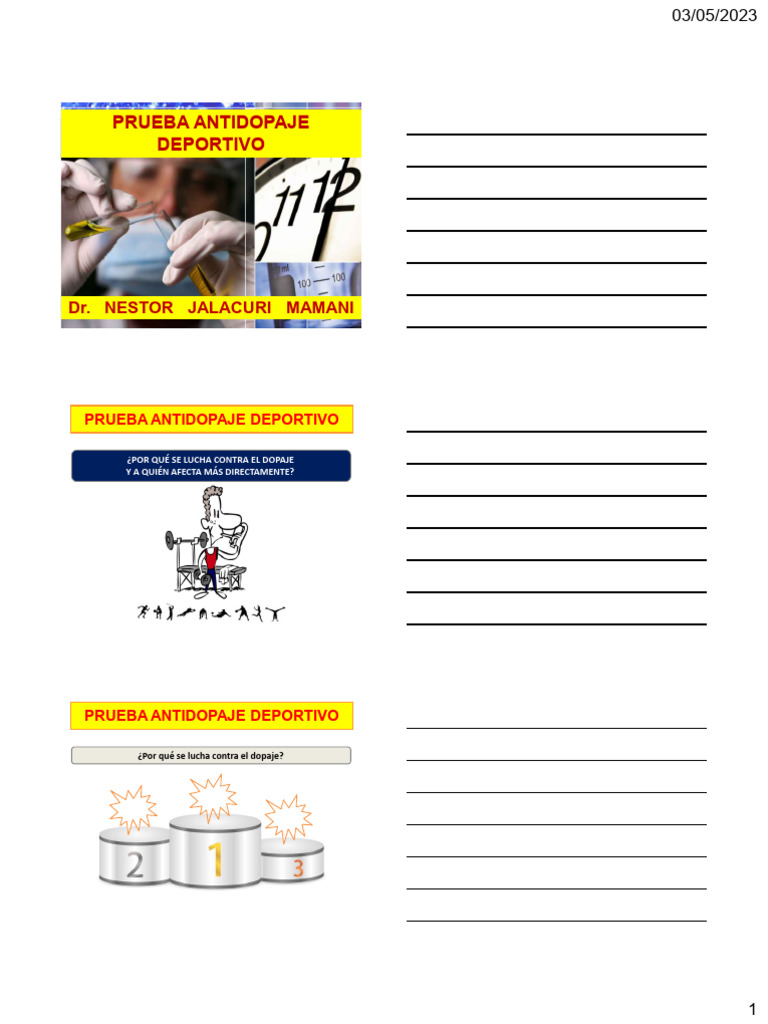 DOPING DEPORTIVO | PDF | Dopaje en el deporte