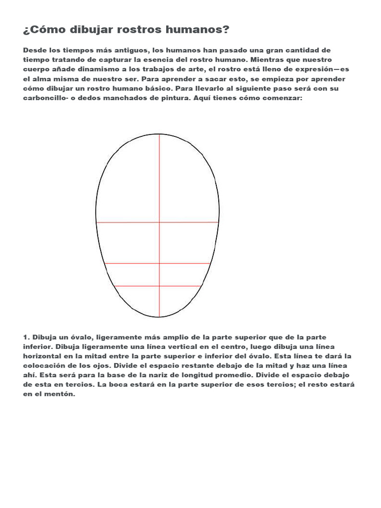 Cómo Dibujar Rostros Humanos | PDF | Cara