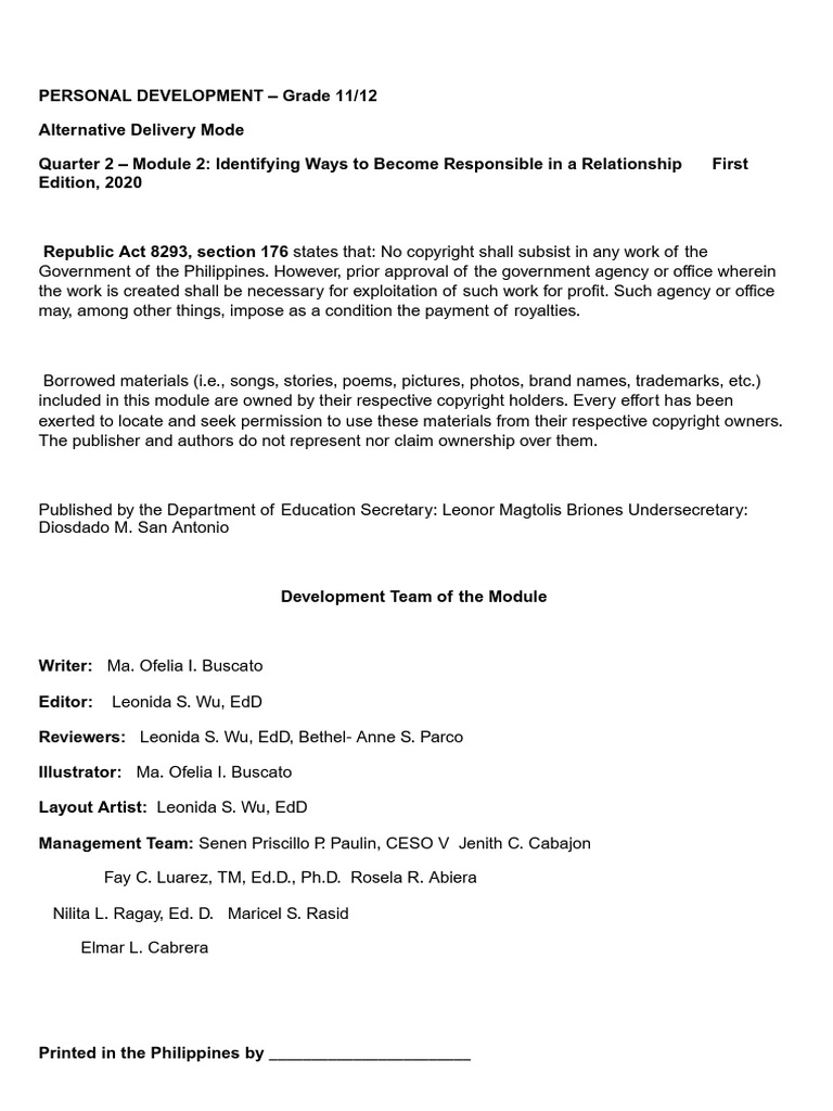 PERDEV12 Q2 M2-Edited - Docx 20240408 152720 0000 | PDF | Feeling | Learning