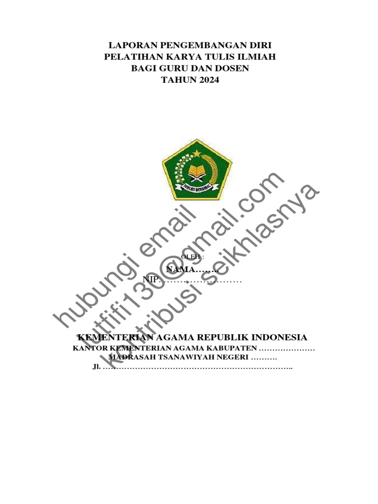 Laporan Pelatihan Karya Tulis Ilmiah Bagi Guru Dan Dosen 2024 | PDF