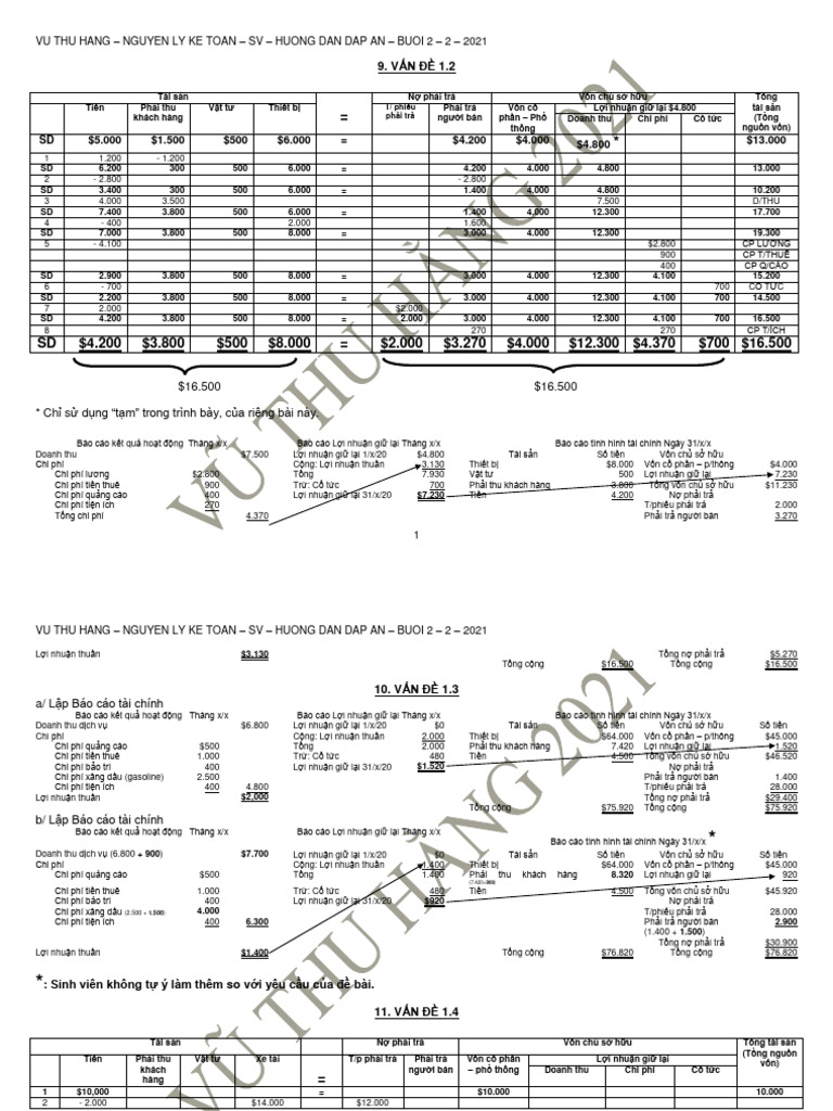 Dap An Buoi 2 - 032021 | PDF