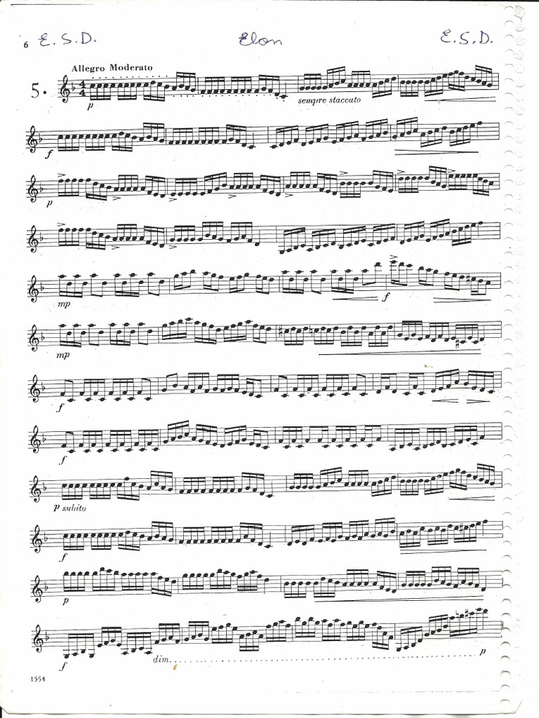 Reginald Kell - 17 Staccato Studies For Clarinet PDF | PDF