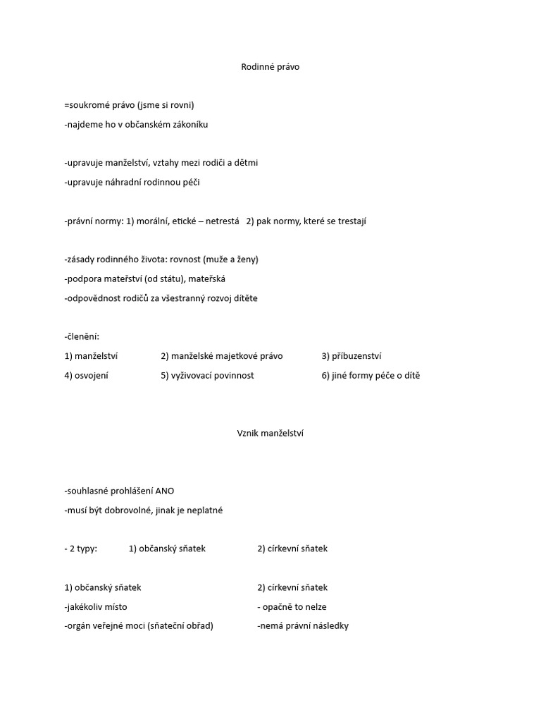 Rodinné Právo | PDF