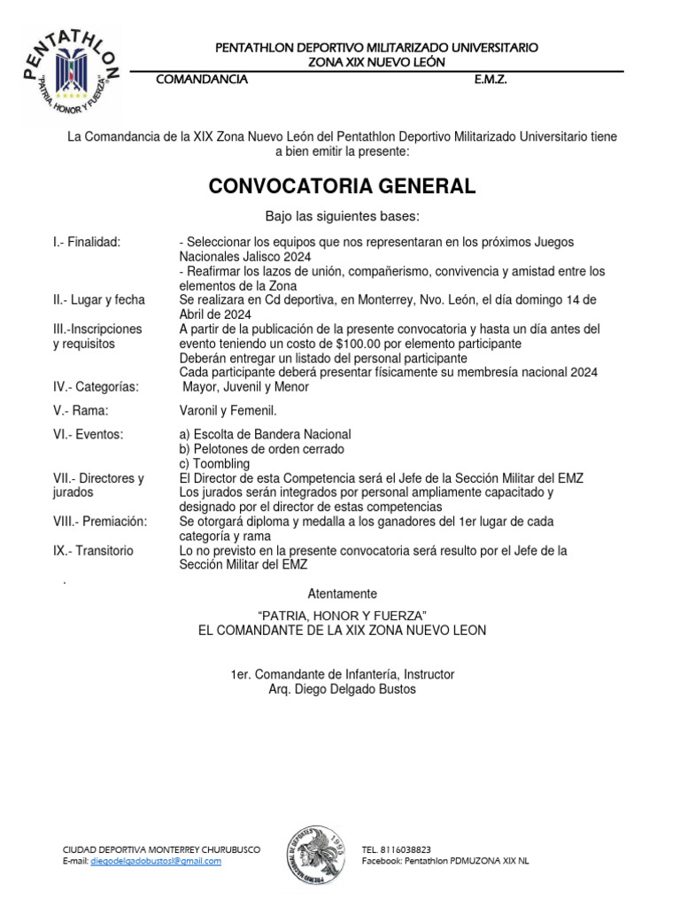 Conv de General Comp Militares | PDF | México