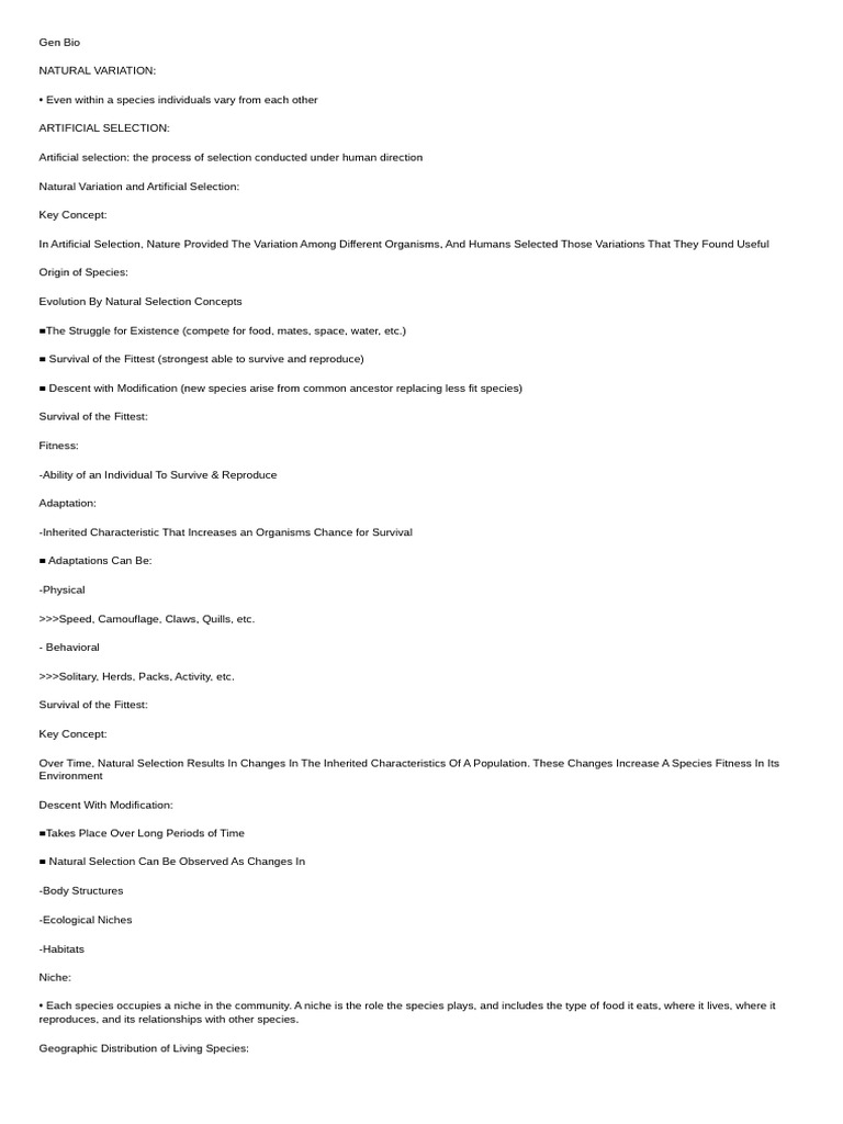 Gen Bio 20240321 134055 0000 Pdf Taxonomy Biology Evolution
