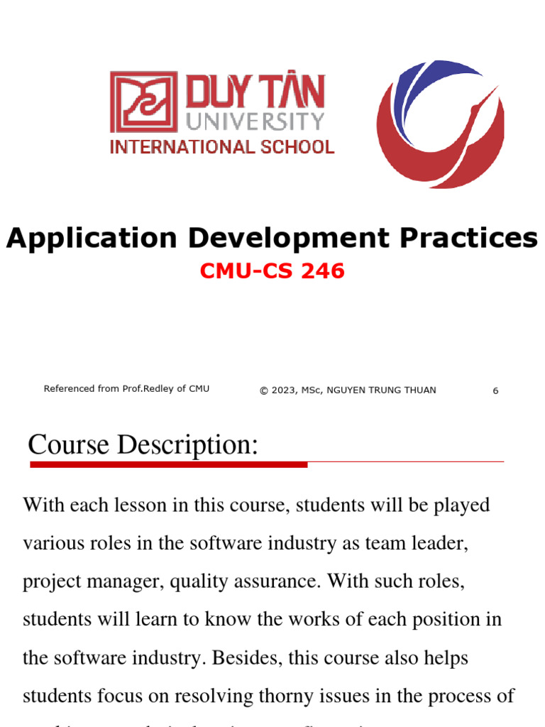 CMU-CS 246 - Application Development Practices - 2024S - Lecture Slides - 01 | PDF | Goal ...