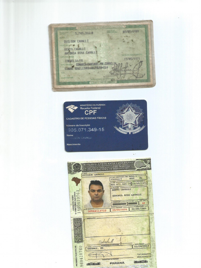 Documento Duilson RG CPF CNH | PDF