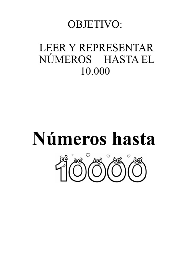 Leer y Representar Números hasta 10,000 | PDF