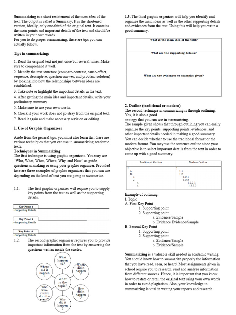 Eapp M1L2 (Summarizing) | PDF | Information | Human Communication