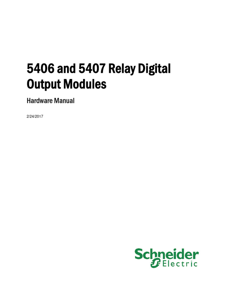 5406 and 5407 Relay Digital Output Modules: Hardware Manual | PDF ...
