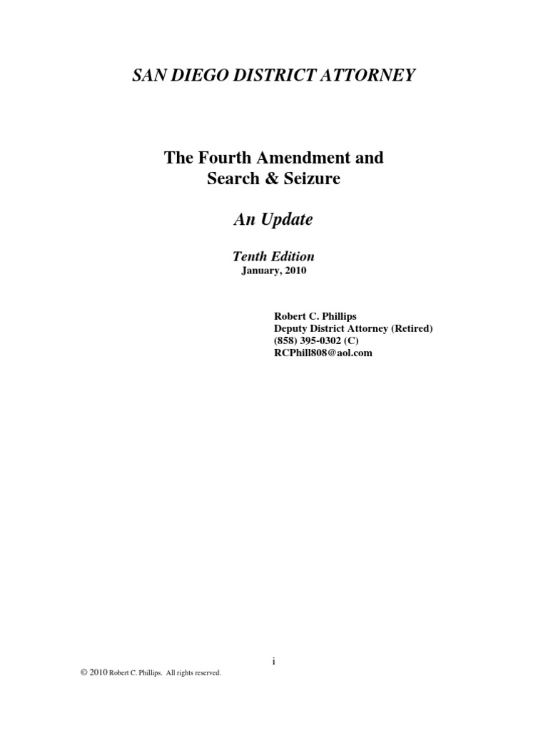 4th Amendment and Search and Seizure | Download Free PDF | Search And ...