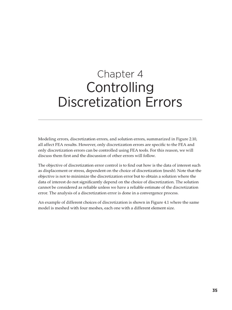 Chapter 4 Controlling Discretization Errors Pdf Finite Element Method Elasticity Physics