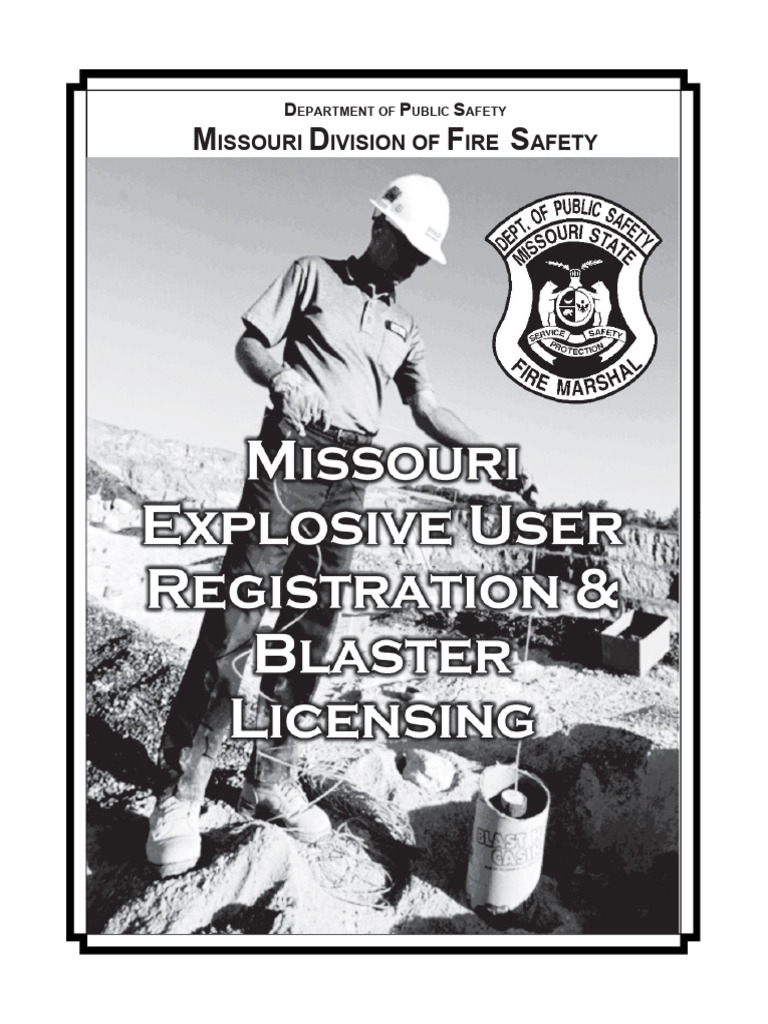 Explosive User Blaster Licensing Booklet | PDF | Driver's License ...