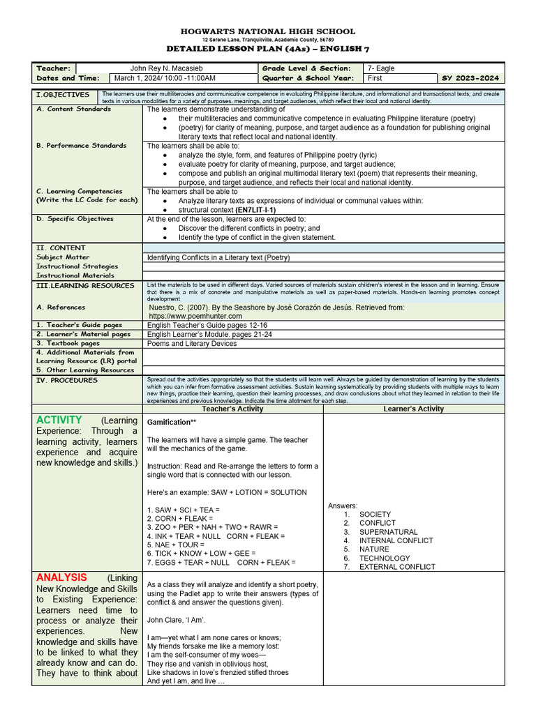 MACASIEB DLP-4As (1) | PDF | Learning | Teachers