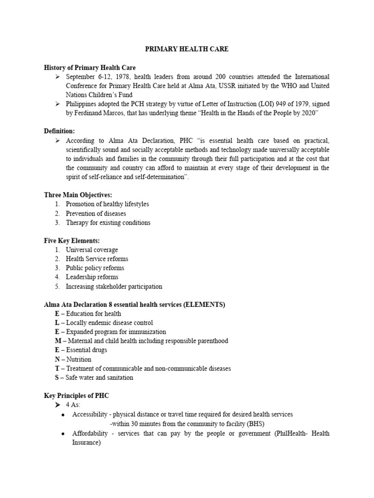 Chapter 3 Primary Health Care | PDF | Medical Specialties | Clinical ...