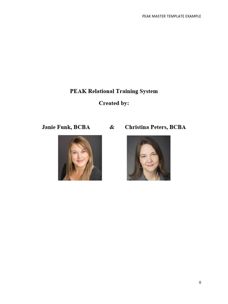 PEAK Report MASTER Template Example | PDF | Reading Comprehension ...