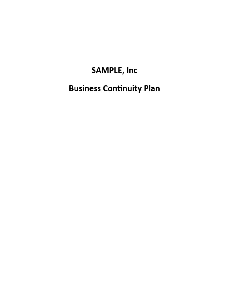 Business Continuity Policy and Procedures Templates | PDF | Information ...