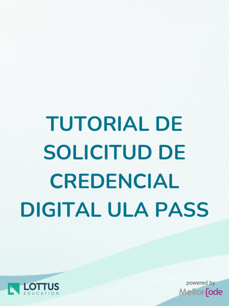 1 Tutorial-Solicitud-Credencial-ULA-PASS | PDF