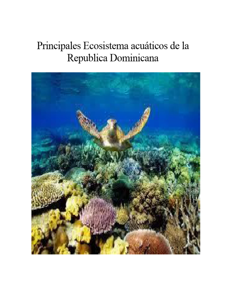 Principales Ecosistema Acuáticos de La Republica Dominicana | PDF