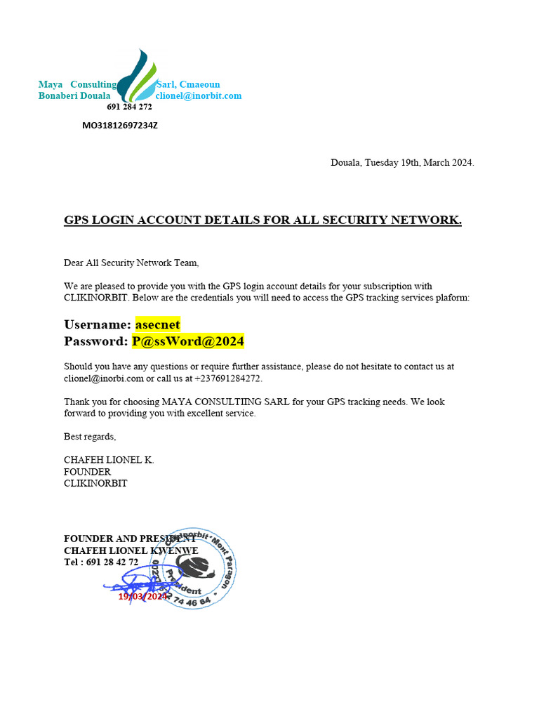 GPS Login Details for Security Network | PDF
