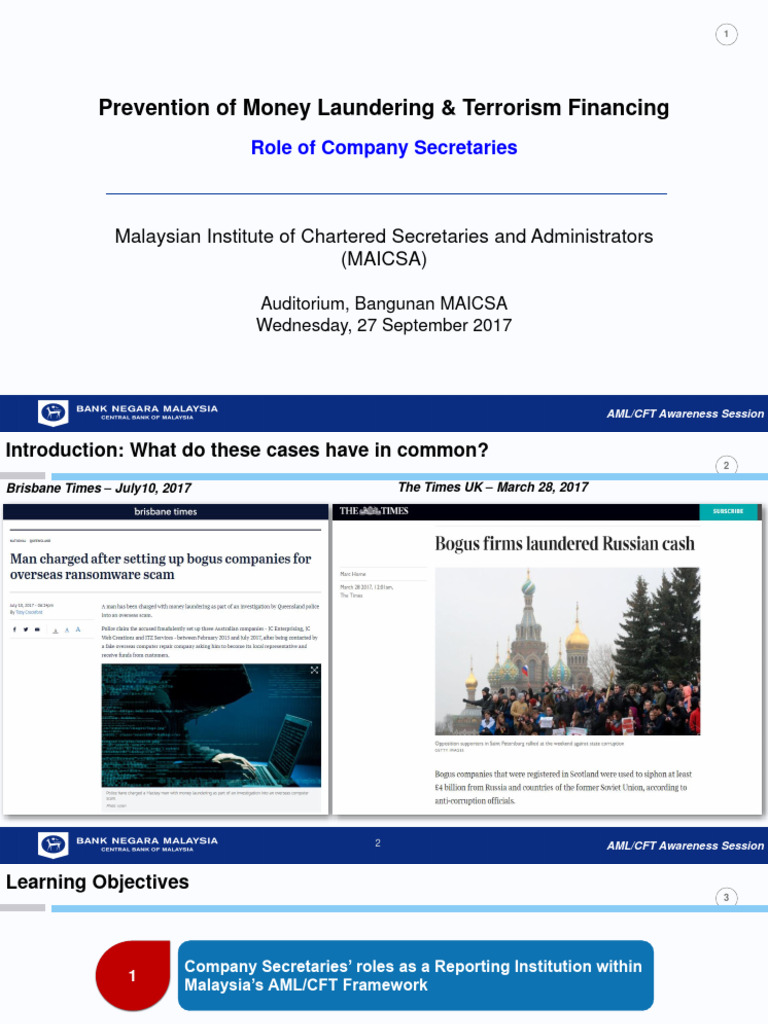 Prevention of Money Laundering Terrorism Financing | PDF | Money ...