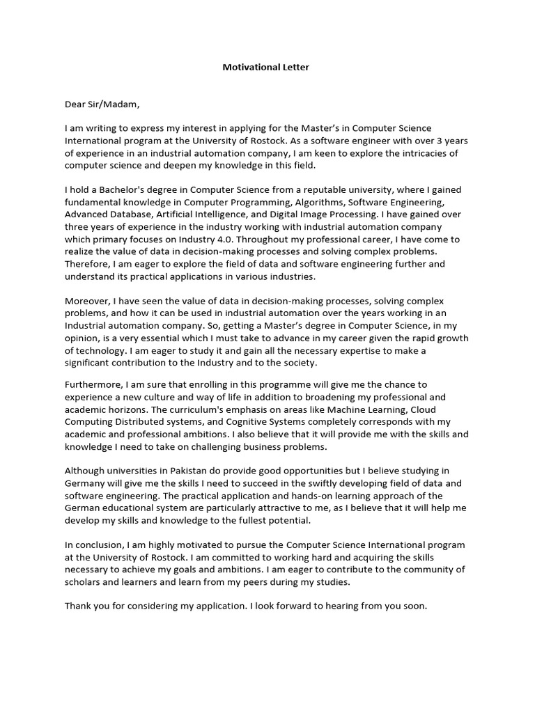Master's in Computer Science Application | PDF | Computer Science ...