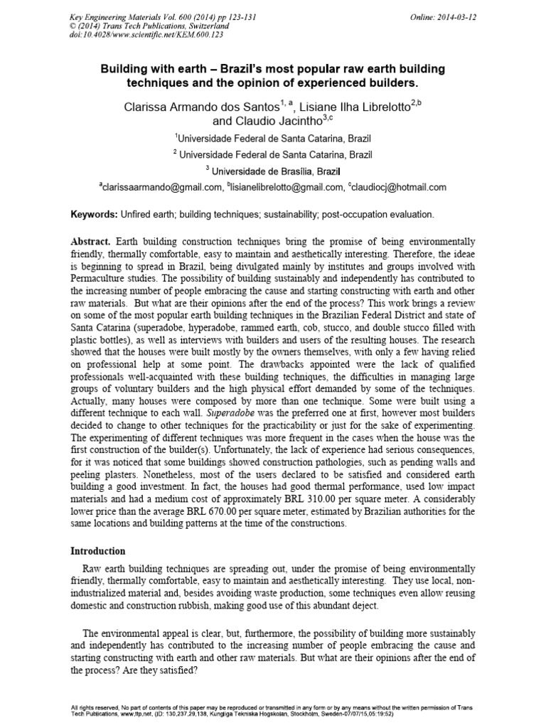 Building With Earth | PDF | Building Engineering | Building Materials