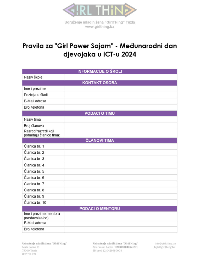 Prijava Za GICTD 2024 | PDF