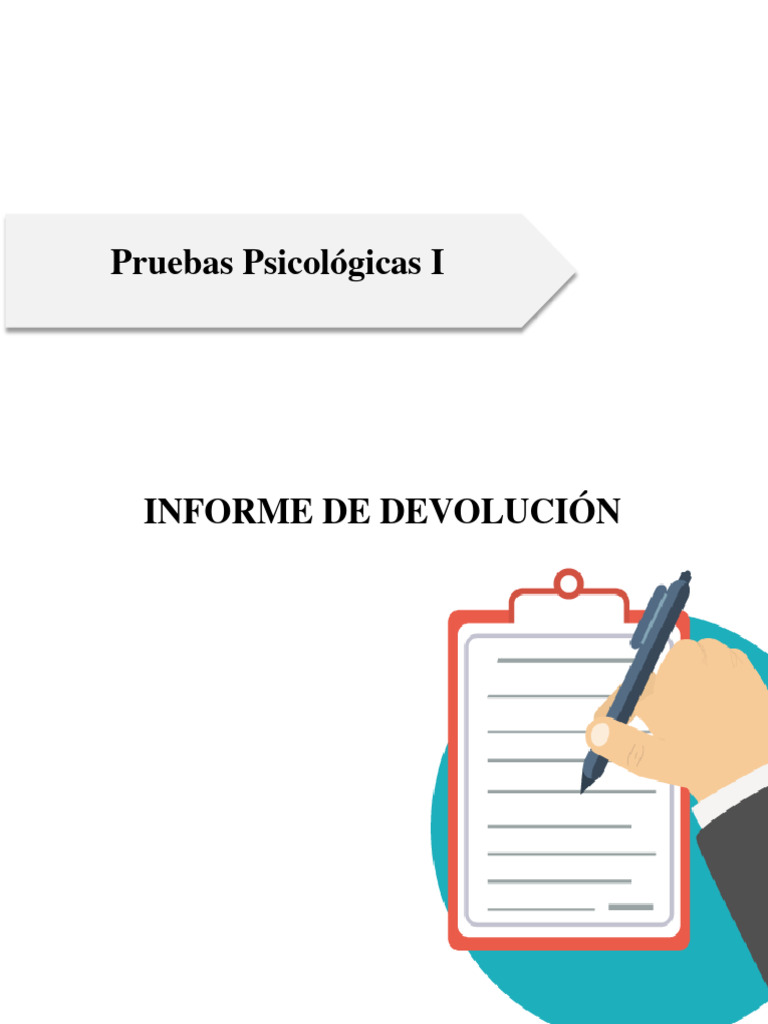 Informe de Devolución | PDF | Sicología | Psicoterapia